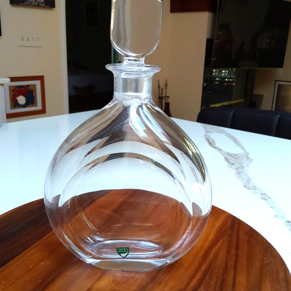 Orrefors Kostaboda | Art | Orrefors Crystal Mcm Decanter Sweden Green ...